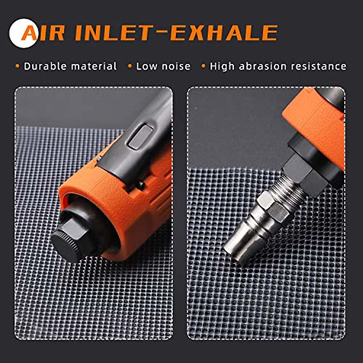 NEWTRY 2600RPM Pneumatic Metal Shear Cutter 2-Blade Pneumatic Scissor Metal Stainless Steel Sheet Metal Cutting Tools Industrial Air Cutter for Iron, Aluminum Sheet, Screen Mesh(Standard A)