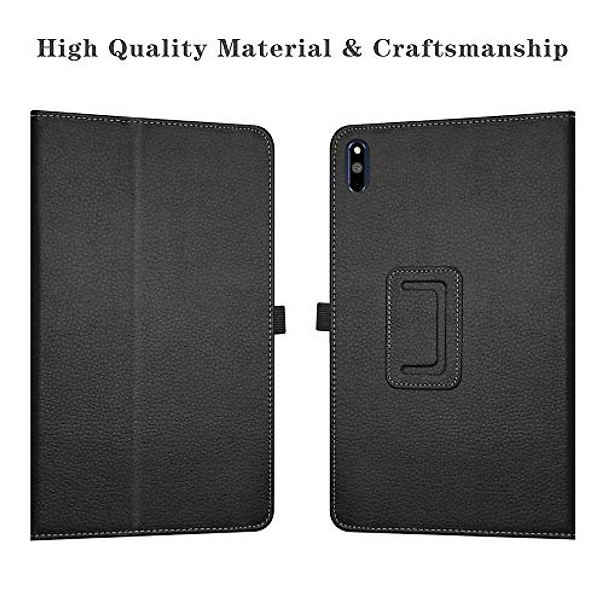 LiuShan Compatible with Huawei MatePad 10.4 case,Huawei Honor V6 case,PU Leather Slim Folding Stand Cover for Huawei MatePad 10.4" BAH3-AL00 BAH3-W09 / Honor V6 Tablet,Black