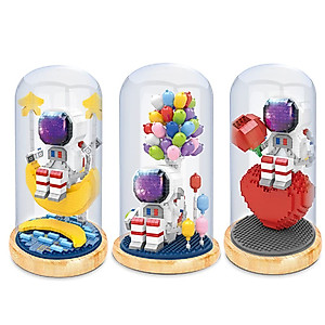 Uvini Building Blocks Astronaut Model with Light STEM Building Toy Micro Blocks for Adults or Teens Gifts Balloons Spaceman Mini Blocks Set DIY Bricks Toys 670 PCS, 00879