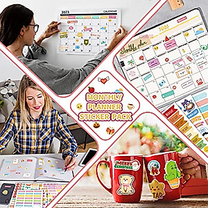 28 Sheets Planner Stickers and Accessories - 1200+ Calendar Stickers for Adults Planner - Seasonal, Weekly & Monthly Planner Holiday Stickers for Daily Journal, Planner, Scrapbook
