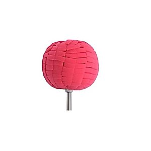 Wakauto Car Hub Polished Sponge Pads with 5/8-11 Drill Adapter Round Waxing Sponge Ball Detailing Buffer for Drill Buffer Attachment (Date Red)