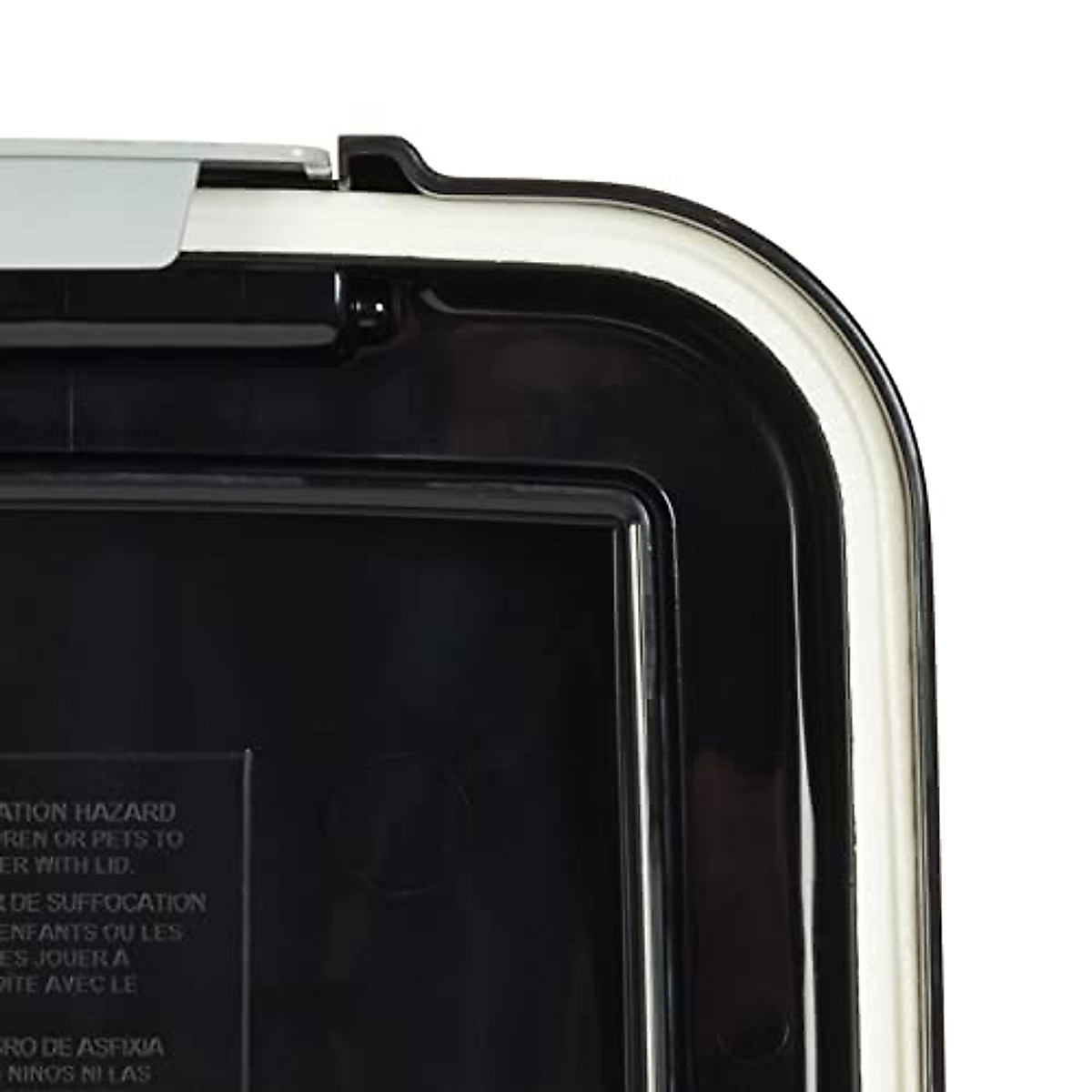 IRIS USA 3-Piece 35 Lbs / 45 Qt WeatherPro Airtight Pet Food Storage Container Combo with Scoop and Treat Box for Dog Cat and Bird Food, Keep Pests Out, Translucent Body, Easy Mobility, Black