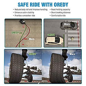 OREDY 2PCS Front Shocks Struts 172518 11680 Complete Struts Assembly Shocks Coil Spring Suspension Struts Kit Compatible with Enclave 08-12 Traverse 09-12 Acadia 07-12 Outlook 07-10 Struts
