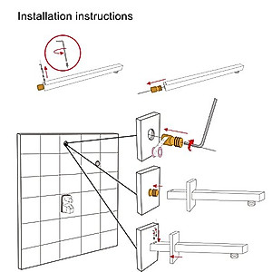 SR SUN RISE Universal Showering Components Shower Arm Polished Chrome