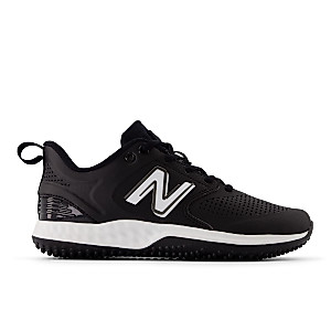 New Balance Women's Fresh Foam Velo V3 Turf-Trainer Softball Shoe, Black/White, 8.5