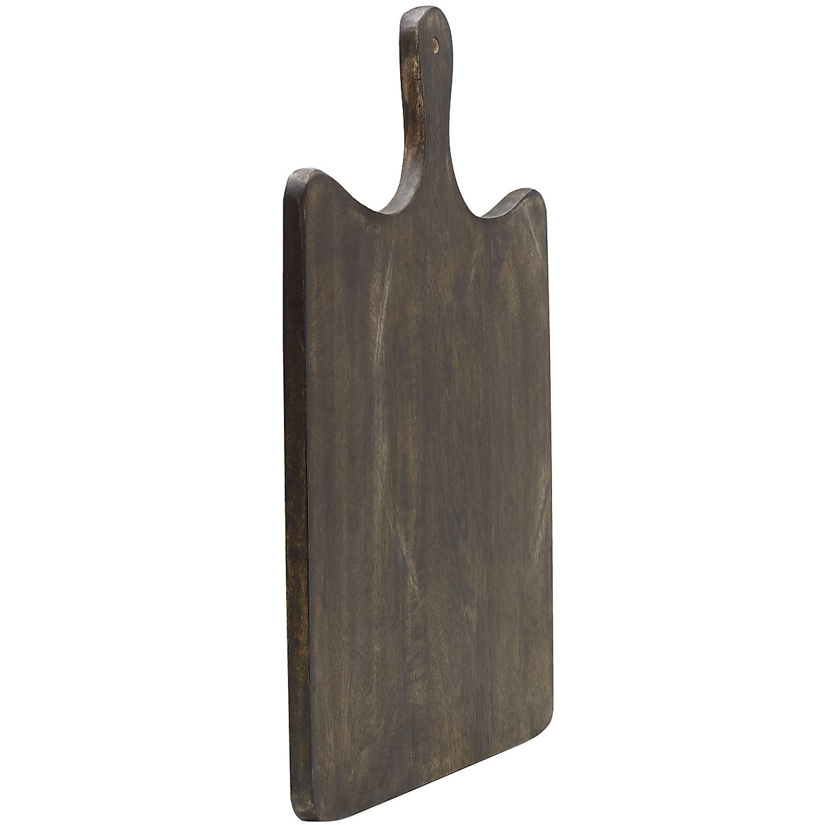 Fitz and Floyd Austin Craft Maryn Mango Wood Paddle Cheese Charcuterie Serving Board, 18-Inch, Espresso