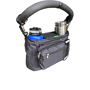Booyah Stroller Detachable, Non Slip, Insulated Organizer Cup Holder fits hydroflask.