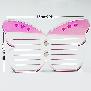 Grafting False Eyelash Acrylic Extension Pallet, Eyelash Extension Tweezers Plate Pad Makeup Palette Individual Training Tools Butterfly-shaped (Dazzling(5.9x3.9inch))