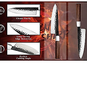 High Carbon Steel 8 Inch super Sharp Chef's Knife for Multifunctional Uses