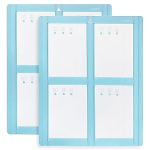 ReArt Card mat 2 x 2, 13×16.25 Inch 2 Mats, Reusable Card Mat with Clear Protective Film, Customize Cards Quickly (For Maker & Explore)