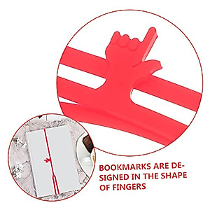 GAFOKI 7pcs Silicone Bookmark Gadgets for Kids Home Supplies Thumb Book Holder Silicone Book Marker Strap Lovely Bookmarks Unique Bookmarks Creative Book Marks Student Stationery The Sign