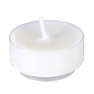 Linegohts 100 Clear Tealight Candles - 4+ Hour Burn Time - Unscented Smokeless Clean Burning White Palm Votive Tea Lights Candles for Home, Shabbat & Anniversaries (100 Pack)