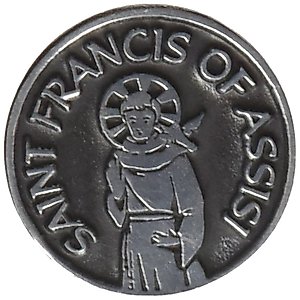 Cathedral Art (Abbey & CA Gift Saint Francis Pocket Token, 1-Inch, Silver