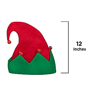 Windy City Novelties Ugly Sweater Christmas Party Kit - Holiday LED Elf Hat + LED Christmas Bulb Necklace Combo for Christmas Parties, Caroling, Gatherings & Party Favors