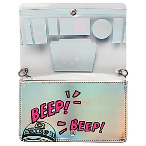 Star Wars Unisex-Adult's R2d2 Clear Envelope Clutch, multi, One size fits most