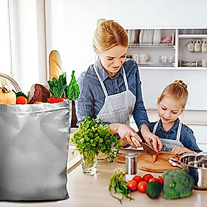 10 Pack - 5 Gallon Mylar Bags For Food Storage with 2500cc Single Sealed Oxygen Absorbers & Labels - 10.5 mil thick, Zipper Resealable Mylar Bag With Stand Up Bottom for Long Term Storage, Heal Seal