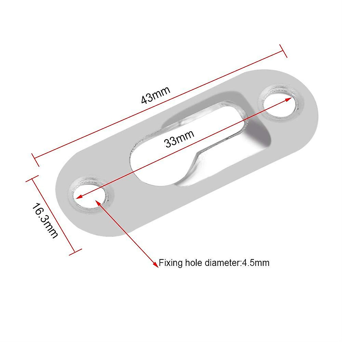 40 Pcs Durable 1.5mm Thick Tone Metal Keyhole Hanger Fasteners Unique Protruding Design for Picture Frames Hang Wall Indoor Silver