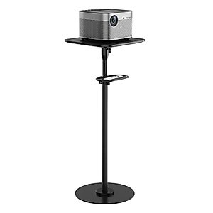 Mount-It! Dual Use Projector Stand, 2 Mounting Options: 1/4" Screw and Platform Portable Projector Stand For Mini Projectors Adjustable Height Floor Stand 13.2 lb load, For Home, Office, Studio, DJs