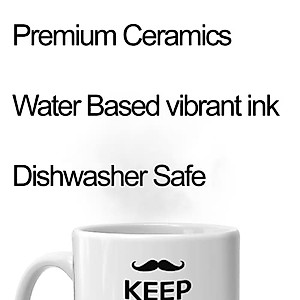 Keep Calm And Use Your Little Grey Cells Mon Ami Mug Gift, White Funny Sarcasm Coffee Cup Novelty