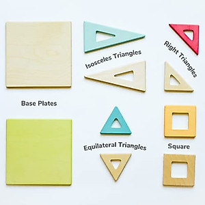 Earthtiles Wooden Magnetic Tiles by Big Future Toys - 100 Piece Set | Montessori Toys | Sensory Toys | Wooden Magnetic Blocks | STEM Building Toys | Wooden Blocks for Toddlers| Toddler Toys Age 3+