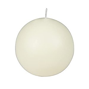 Zest Candle 2-Piece Ball Candles, 4-Inch, Pale Ivory