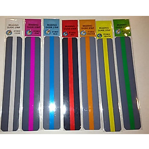Crystal Children and Teacher Supply Guided Reading Strips Asst. Set of 7 (Colored Overlays)