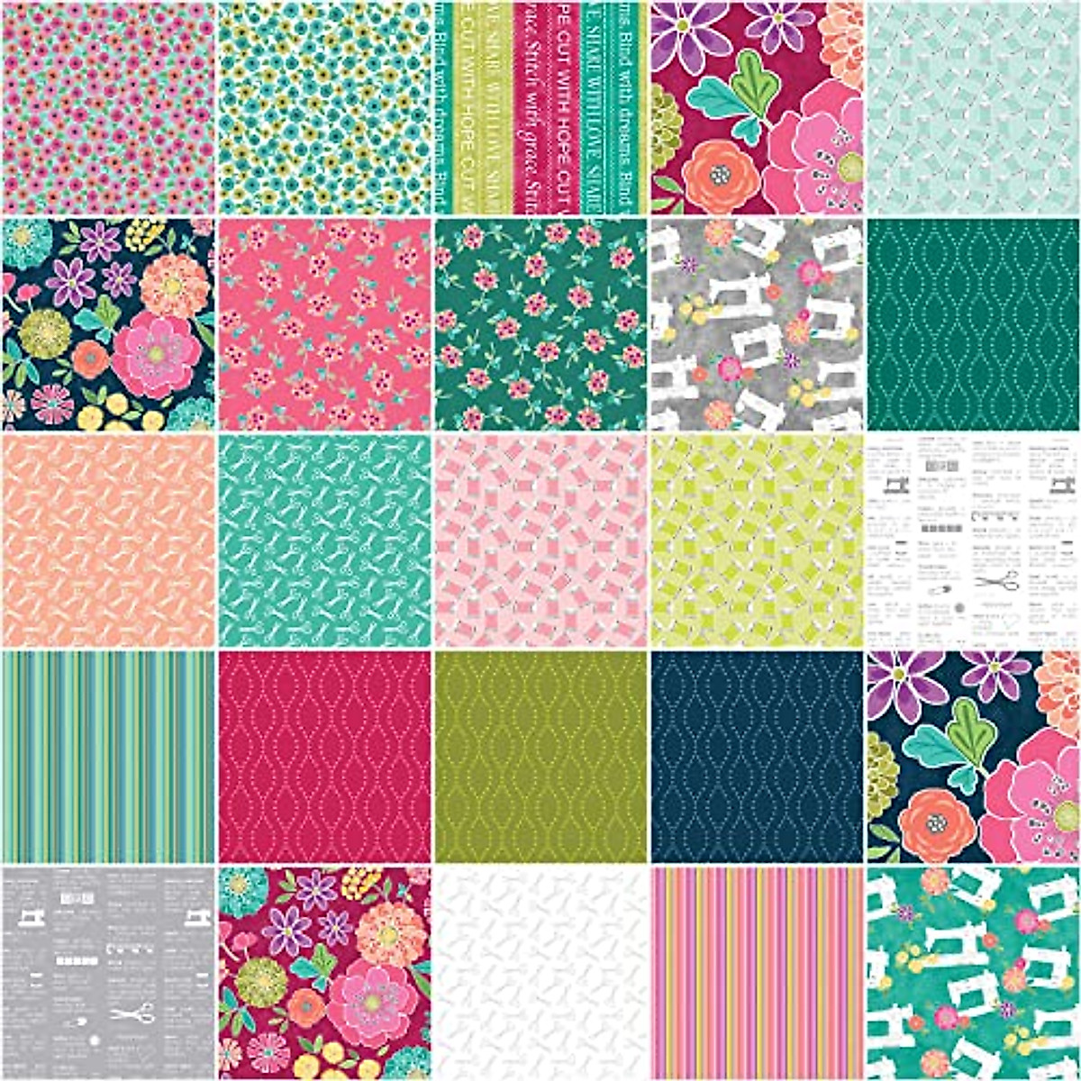 Cherry Guidry Sew Bloom Strip-Pies 40 2.5-inch Strips Jelly Roll Benartex 2.5 Inches STSWBPK 0