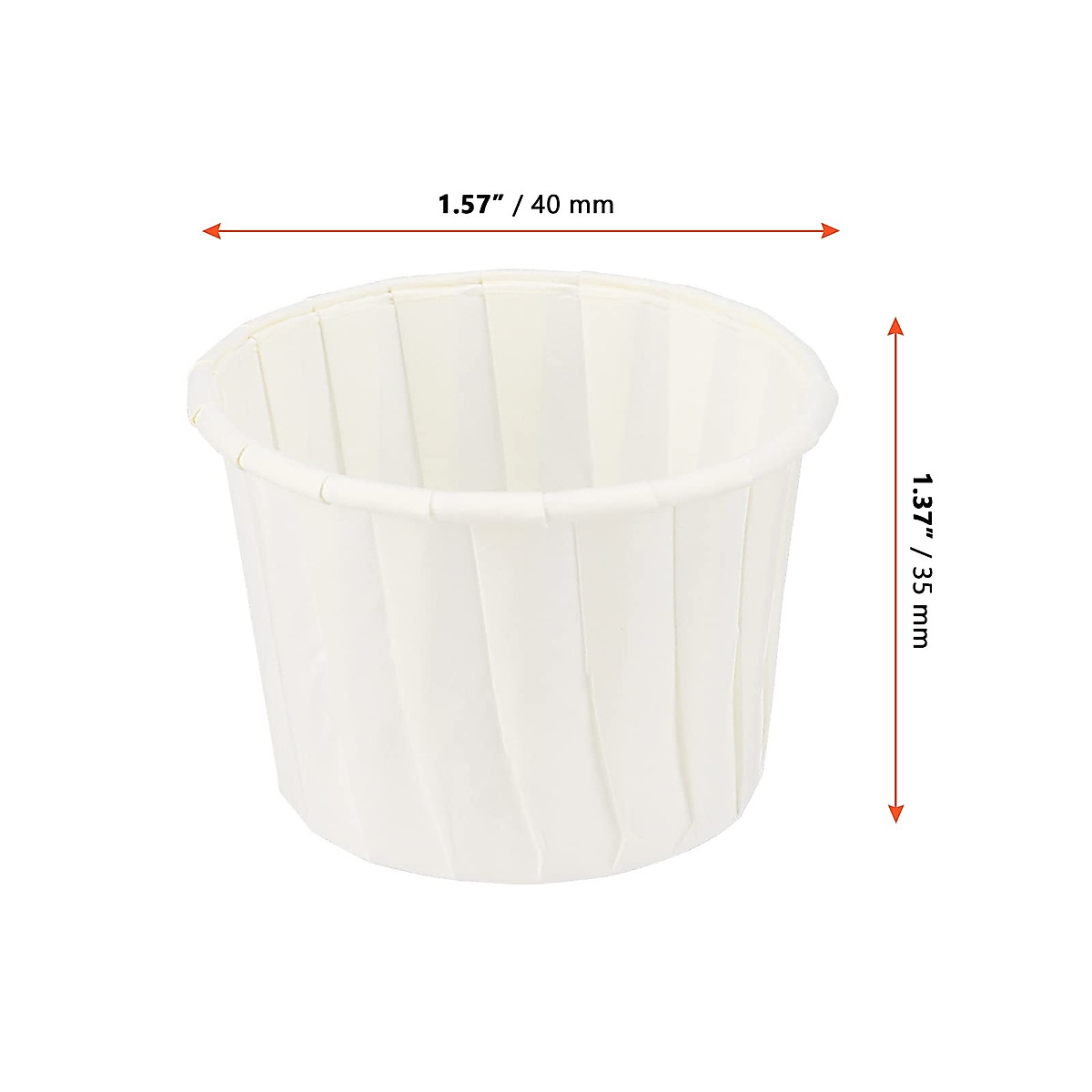 SINJEUN 1000 Pack 2 oz Paper Souffle Portion Cups, Disposable Condiments Sample Cup Snack Cups for Measuring, Jello Shots, Sauces, White