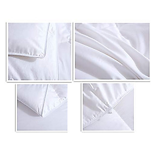 OMANIET Baby/Toddler White Down Comforter, All Season Lightweight Blanket Duvet Insert for Kids Crib Bedding, Machine Washable, Soft Cotton Shell, White, 41x48 Inches