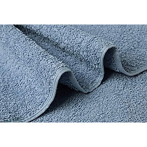 Cotton Bath Towels Set Blue 22" x 44" Pack of 6 Ultra Soft 100% Cotton Bath Towel Blue Highly Absorbent Daily Usage Bath Towel Ideal for Pool Home Gym Spa Hotel
