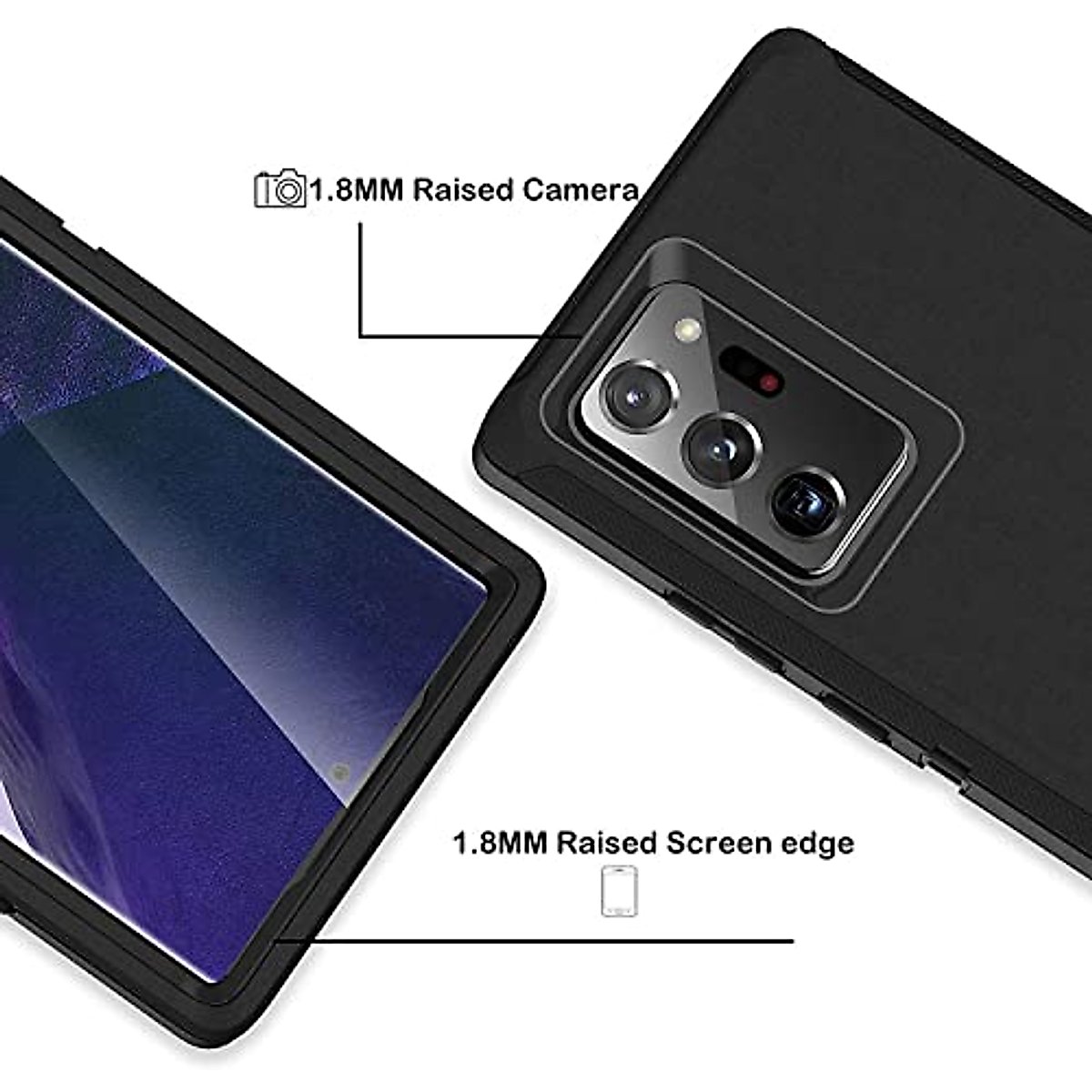 Galaxy Note 10 Plus Case Note 10+ Case for Samsung Galaxy Note 10 Plus Case Military Drop Shockproof Armor Rugged 3 in 1 Protection Cover for Galaxy Note 10+ Plus Phone Case (Grey+White)