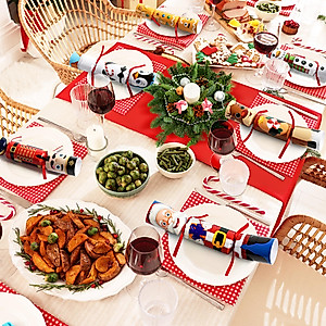 D-FantiX 8Pcs Christmas Non-Snap Party Table Favors with Party Hats Joke Little Gifts for Kids Adults, 8 Christmas Character Design, Xmas Seasonal Holiday Dinner Traditions Supplies