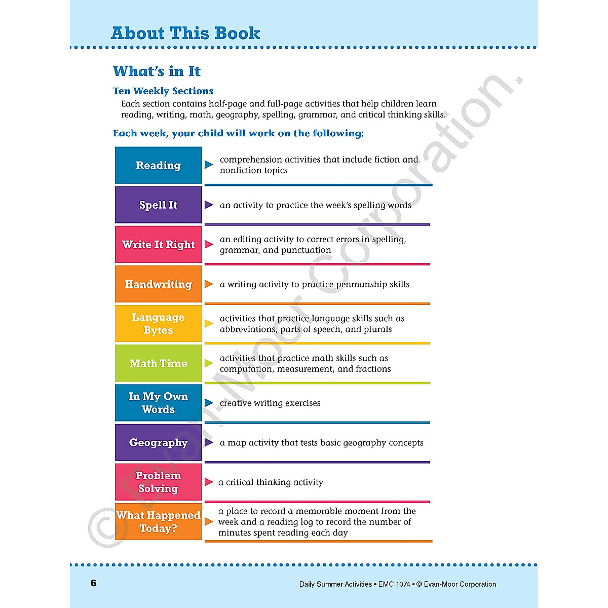 Evan-Moor Daily Summer Activities, Grade 3-4
