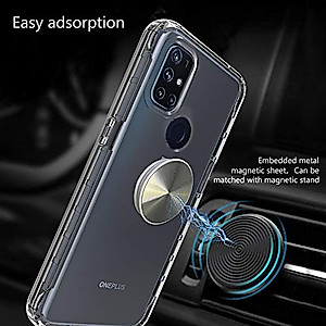 Flowhale for Oneplus Nord N10 5g Case with Screen Protector, Nord N10 5g Case +Screen Protector+Kickstand+5 PCS Stickers DIY Oneplus Nord N10 5g Clear Case (Oneplus Nord N10 5g Case, Clear)