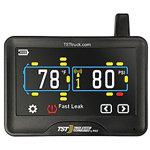 TST 770 Series Full Color Touch Screen Tire Pressure Monitoring System (TPMS) Monitor for RVs, Campers, and Trailers - Compatible with TST 507 TPMS Kits and Sensors - Truck System Technologies