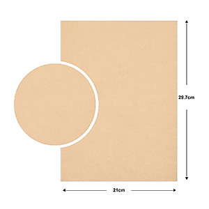50 Sheets, Brown Kraft Cardstock-Brown Kraft Paper Card A4 200gsm Card Stock Printer Paper for Invitations, Menus, Crafts, DIY Cards