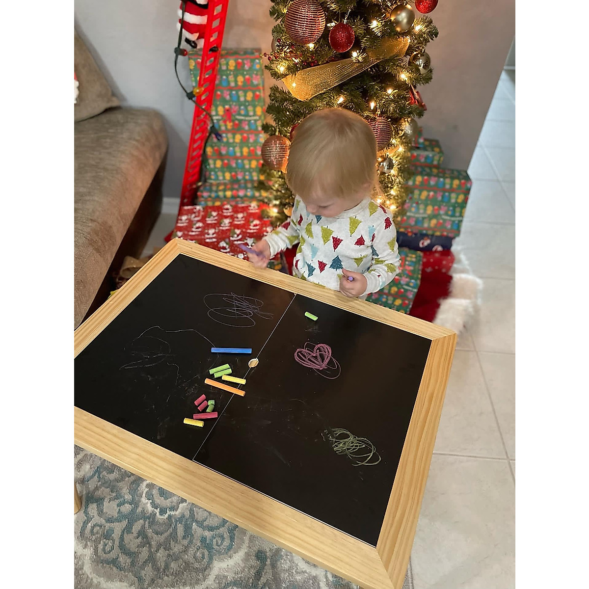 Beright Sensory Table with 2 Large Storage Bins, Kid's Table Play Sand Table Indoor, for Birthday, Christmas and Thanksgiving Gift