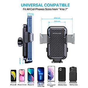 Miracase 2024 Upgrade Universal Car Phone Holder Mount for Air Vent, Sturdy and Thick Case Friendly Hands-Free Mount for iPhone, Samsung, and All Smartphones