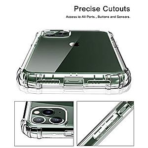 BAISRKE Case Cover for iPhone 11 Pro Max,[Built in Screen Protector] Dual Layer Full Body Shockproof High Impact Protective Phone Case Cover for iPhone 11 Pro Max 6.5 inch - Clear