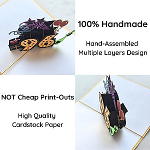 ALPHAK Happy 54th Birthday 3D Pop Up Card, Birthday 3D Greeting Card, 54th Birthday Gifts