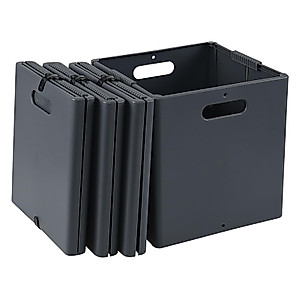 Vadidiya Plastic Folding Storage Cube Bins, Collapsible Storage Cubes, 4 Packs