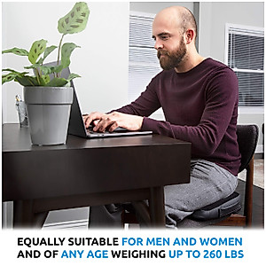 ERGONOMIC INNOVATIONS Orthopedic Donut Pillow: Memory Foam Chair Seat Cushion for Tailbone and Coccyx Pain, Sciatica, and Pressure Relief - Car, Desk, and Office Chair Pad Cushions and Pillows (Black)