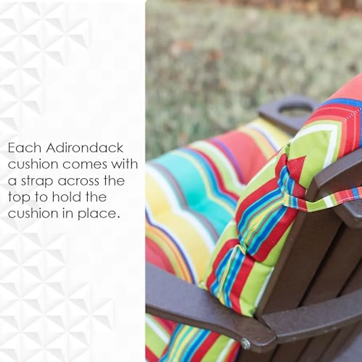 RSH DECOR: Foam Adirondack/Rocking Chair Cushion | 48” x 20” x 2” | All-Weather Spun Fabric | Water and Fade-Resistant | Outdoor Cushion for Patio Furniture | Flamingo Flirt