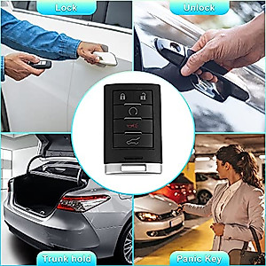 uxcell 2pcs NBG009768T 315Mhz Replacement Keyless Entry Remote Car Key Fob for Cadillac ATS XTS 2013-2014 for Cadillac SRX 2010-2015 2694A-009768T 22865375 13502537