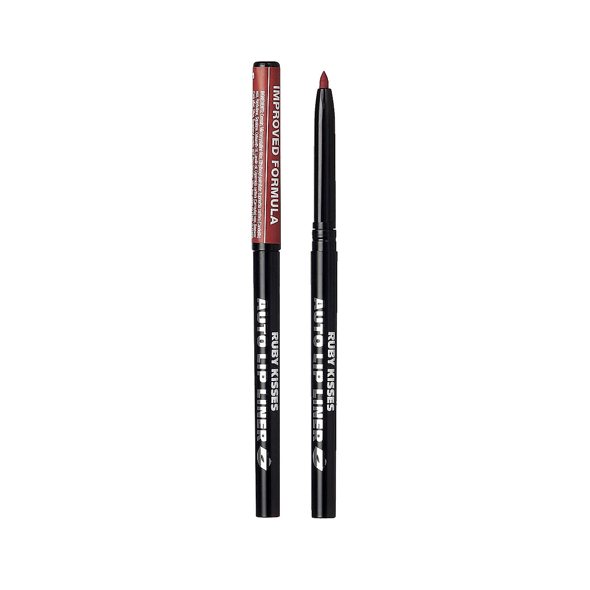 Ruby Kisses Auto Lip Liner Pencil, Long Lasting & Non-Fading, Smooth Application, Non-Feathering with Rich Color, No Sharpener Needed, Ideal for Full Lips Look (Plum) (3 PACK)