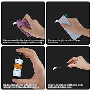 NADAMOO Multi Surface Touch Up Paint Gray, Interior House Appliance Paint Repair Marker for Wall, Ceiling, Cabinet, Door, Furniture, Windows, Shutter and Trim-60 ml / 2 oz, with 3 Brushes