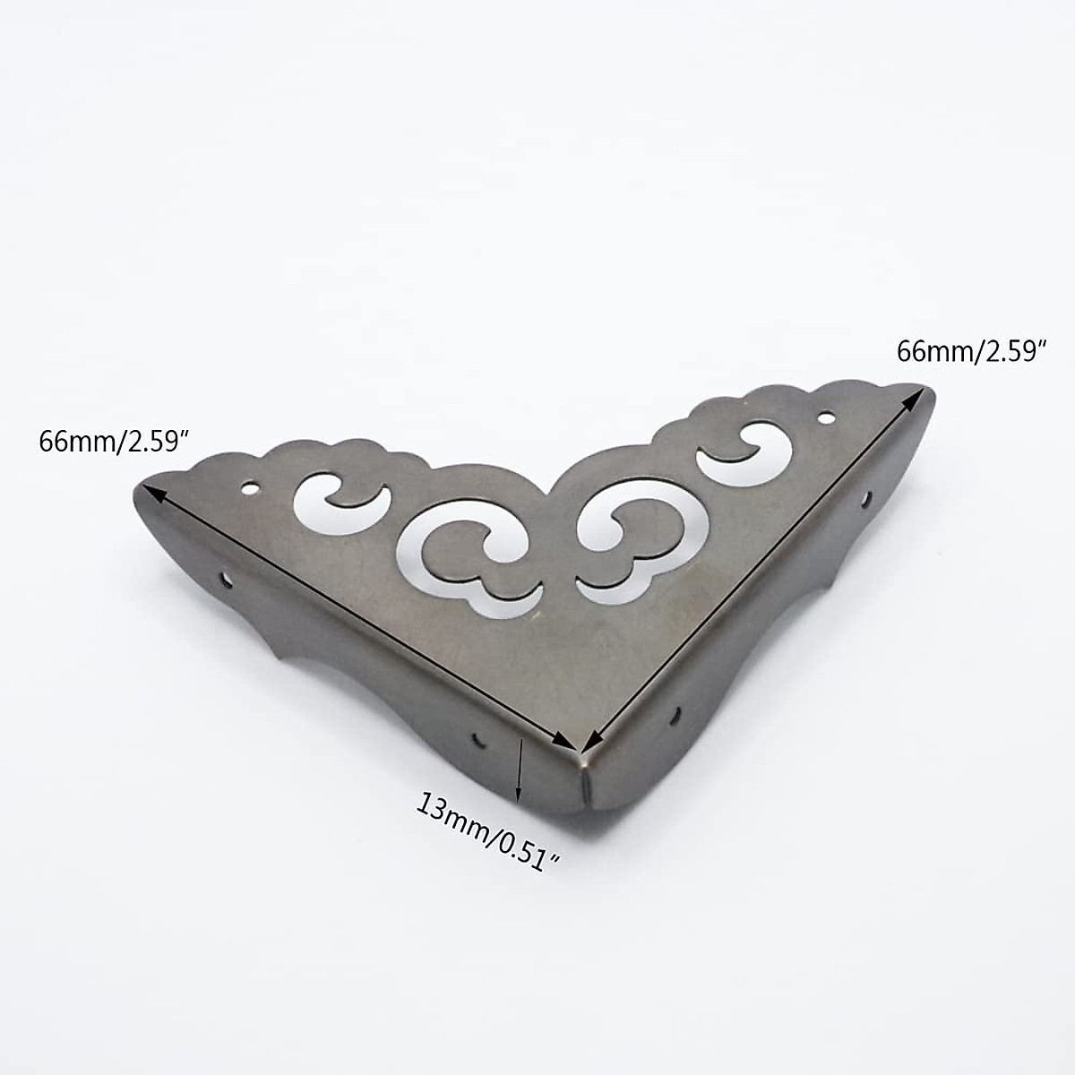 Metal Box Corner Protectors - Hdtyyln Antique Zinc Alloy Decorative Pack of 4 Edge Covers - Enhance Safety and Protect Cabinet/Furniture Corners with Mounting Screws - Stylish and Durable