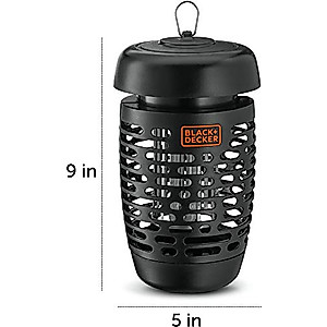 BLACK+DECKER Bug Zapper and Mosquito Repellent | Fly Trap Pest Control for All Insects, Including Flies, Gnats Indoor & Outdoor