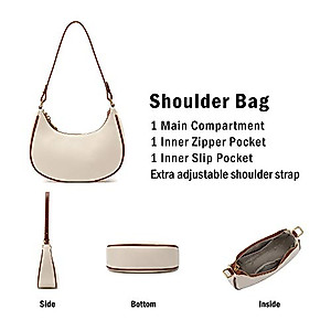 Scarleton Purses for Women, Crossbody Bags for Women, Lightweight with 2 Straps Shoulder Bag for Casual & Party, H208841 Off White