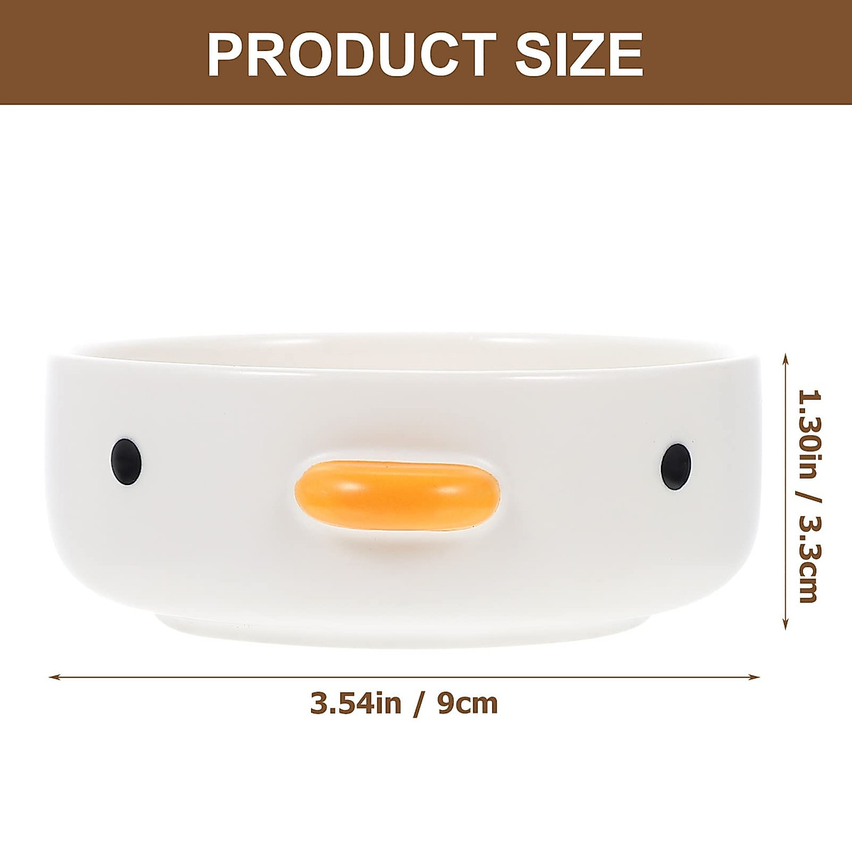 UPKOCH Funny Cute Chick Plates Mini Dessert Plate Handmade Duck Safety Ceramics Sauce Plate Hamster Bowl Bird Food Bowl.